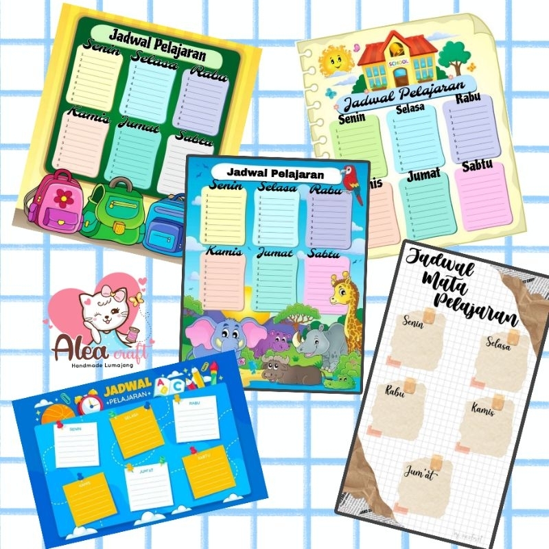 Jual Hiasan dinding jadwal pelajaran hiasan dinding kelas daftar pelajaran | Shopee Indonesia