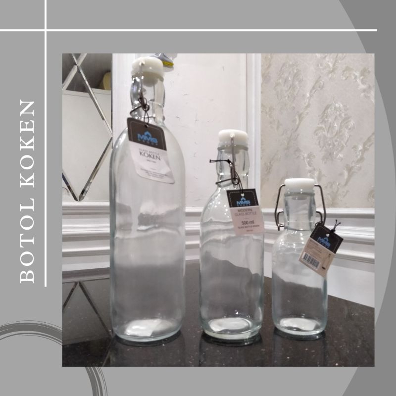 Jual Botol Kaca Koken Tutup Kawat Jepit | Botol Kekinian | Shopee Indonesia