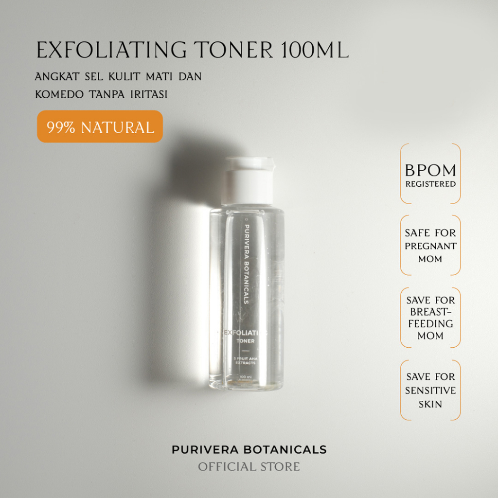 Jual Exfoliating Toner 100ml - PURIVERA BOTANICALS | Shopee Indonesia