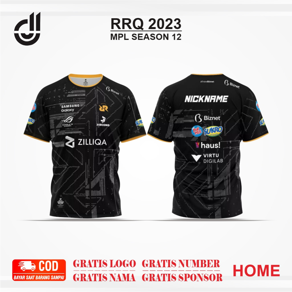Jual BAJU JERSEY RRQ 2023 SEASON 12 HOME TERBARU PREMIUM SIZE ANAK ...