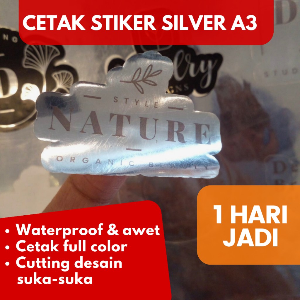 Jual Cetak Stiker Silver A3+ / Print Stiker Label Silver Cutting ...