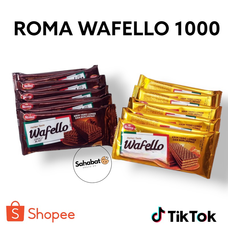 Jual ROMA WAFELLO 1000an HARGA MURAH ISI 10/PAK | Shopee Indonesia