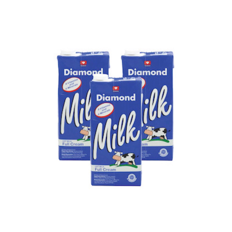 Jual Diamond UHT Milk Full Cream 1L (3 pcs) | Shopee Indonesia
