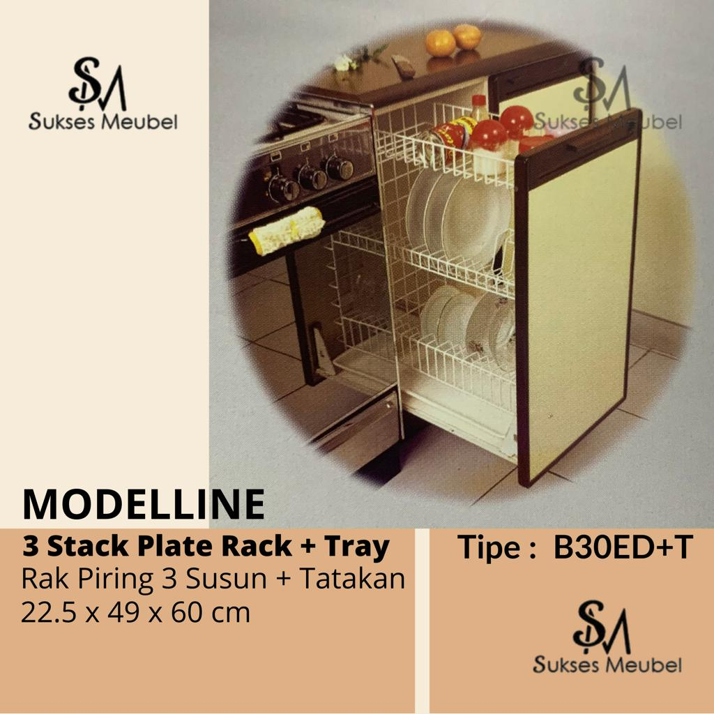 Jual B 30 ED + T - RAK MODELLINE / RAK PIRING 3 SUSUN + TATAKAN ...