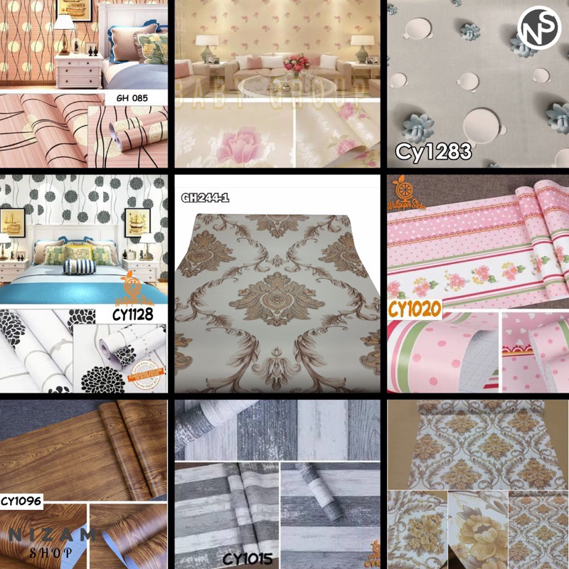 Jual Wallpaper Dinding stiker Merk CY/GH Pt Orange Terbaik Ukuran 45cm ...