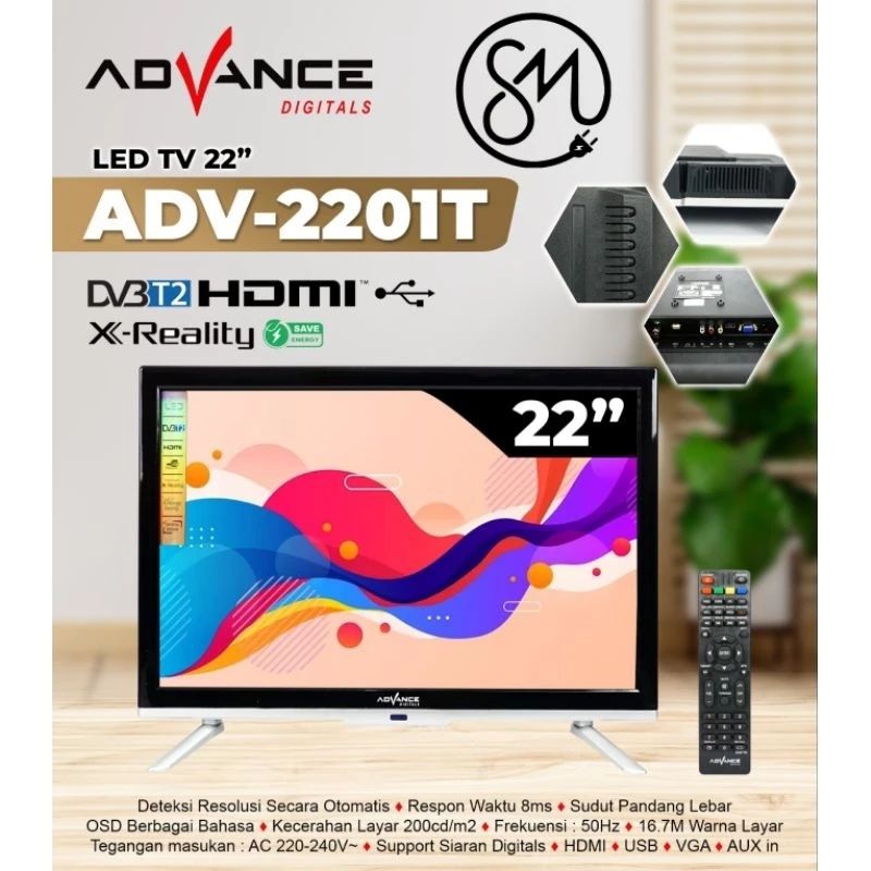 Jual LED tv advance 22 inci digital | Shopee Indonesia