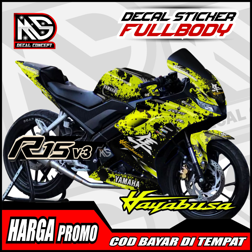 Jual BISA COD Decal R15 V3 Full Body Stiker R15 V3 Full Body Dekal R15 ...