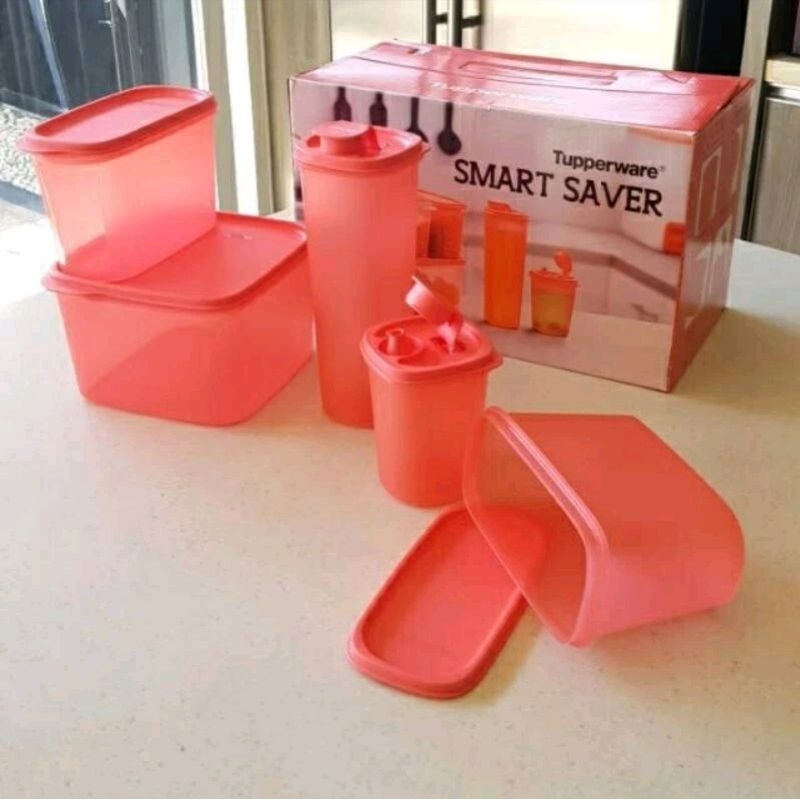 Jual TUPPERWARE Smart Saver Set ( 5 pcs ) & Box | Shopee Indonesia