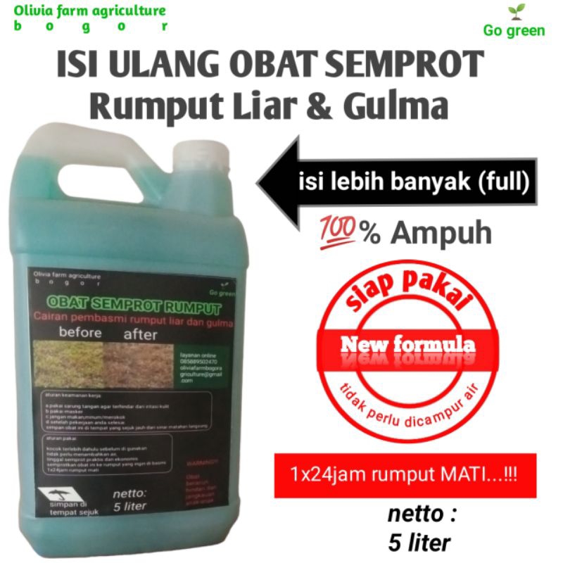 Jual Cairan obat semprot pembasmi rumput liar, ilalang dan gulma (isi ...