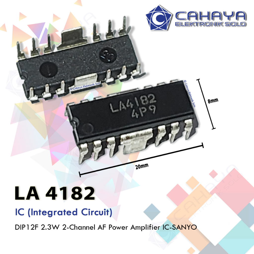 Jual IC LA 4182 DIP12F 2.3W 2-Channel AF Power Amplifier IC SANYO ...