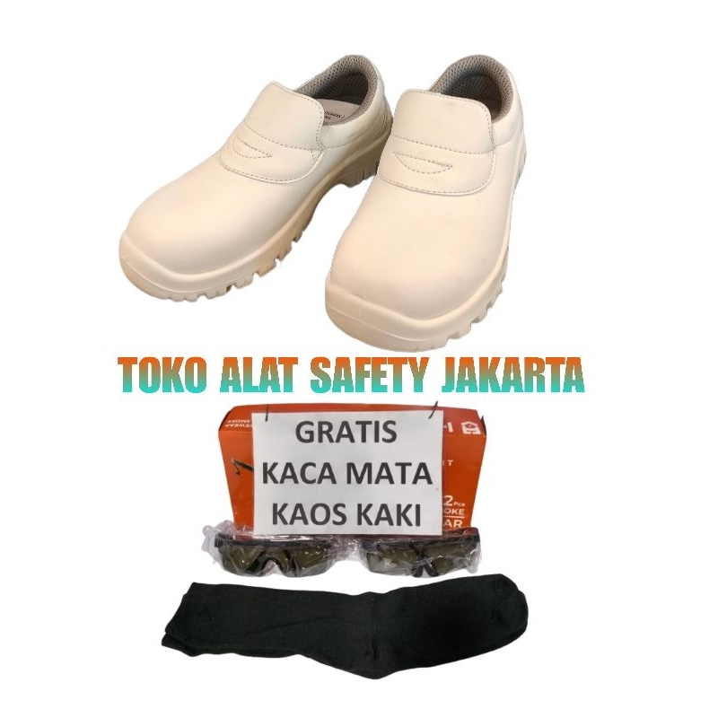 Jual Sepatu Safety Safety Toe DRACO WHITE ORIGINAL, Jual sepatu Safety ...