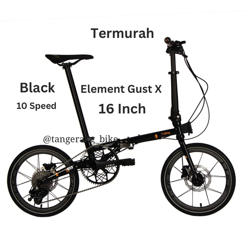 Jual Sepeda Lipat Element Gust X 16 inchi 10 Speed Full Chromoly ...