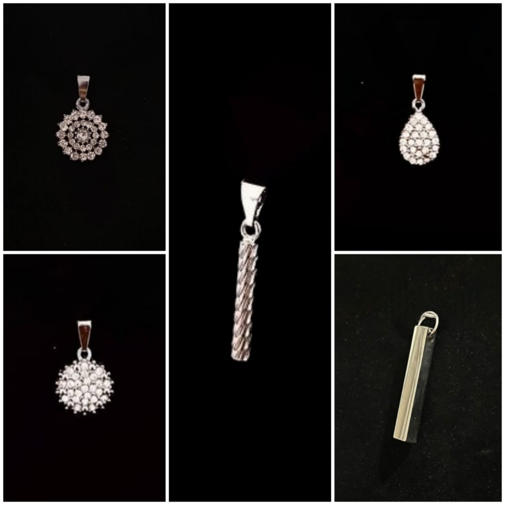 Jual Liontin Kalung (Hanya Liontin Saja) Bambu Permata Silver / Bandul ...