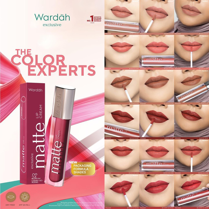 Jual Wardah Exclusive Matte Lip Cream NEW SHADE | Shopee Indonesia