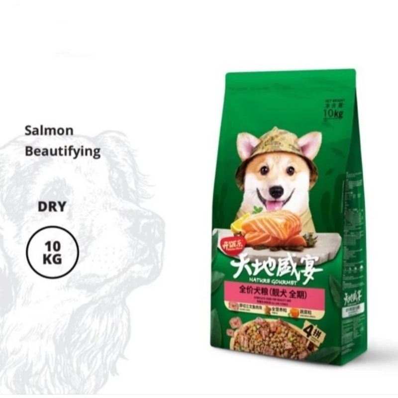 Jual KF DOG KITCHEN FLAVOR SALMON COAT BEAUTY ALL LIFE STAGE 10 KG ...