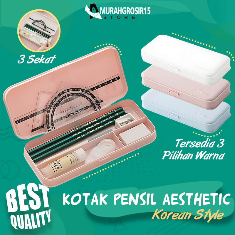 Jual Kotak Pensil Minimalis Pencil Case Aesthetic pencil box for ...
