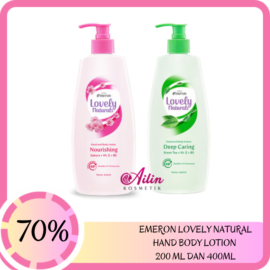 Jual AiLiN EMERON LOVELY NATURAL HAND BODY LOTION 200 ML DAN 400ML | LOTION TUBUH | Shopee Indonesia