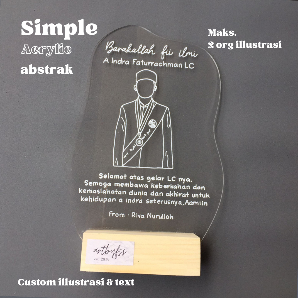 Jual Simple Acrylic A5 Abstrak l Acrylic Custom l Gift box Akrilik ...