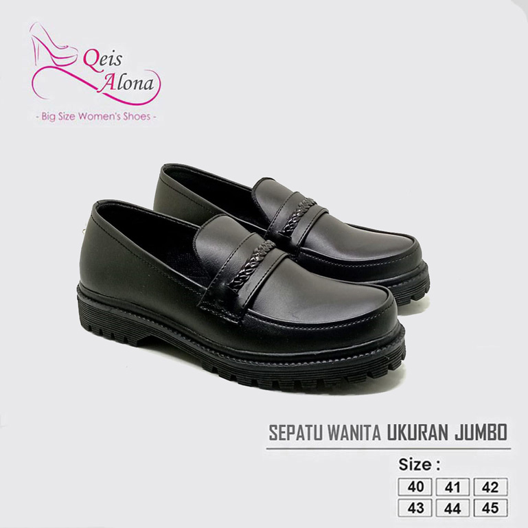 Jual Sepatu Docmart Wanita (Big Size 40-41-42-43-44-45) Sepatu Loafer ...