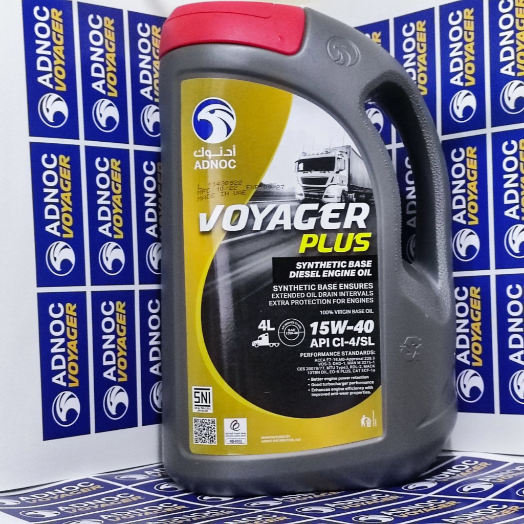 Jual ADNOC VOYAGER PLUS 15W40 15W-40 API CI-4/SL 4 LITER | Shopee Indonesia