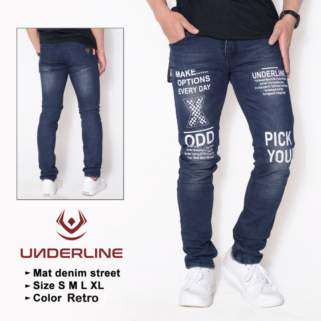 Jual Jeans Sablon Terbaru Jeans Panjang Pria Motif Korea Skinny Jeans ...