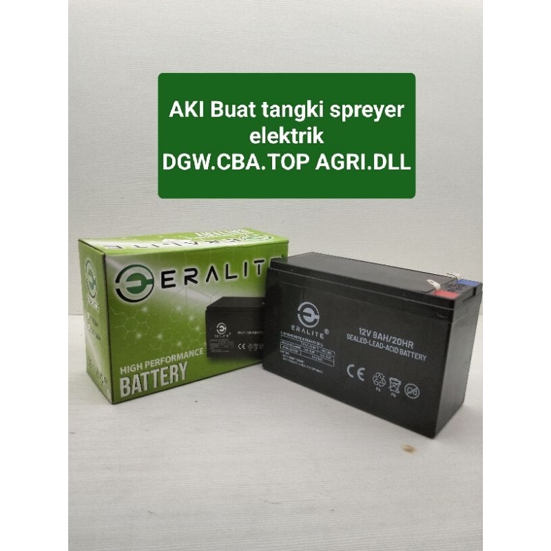 Jual AKI CAS BATERAI KERING UNTUK SPREYER ALAT SEMPROT ERALITE 12V 8AH ...