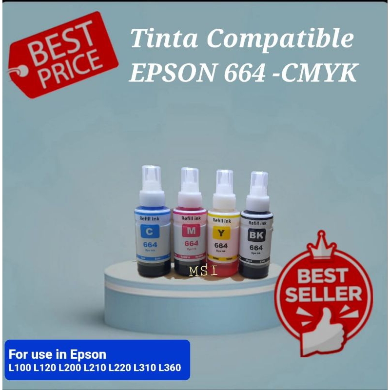 Jual Premium Refill Ink Tinta Epson compatible 664 L100 L120 L200 L220 L310 L360 Botolan ...