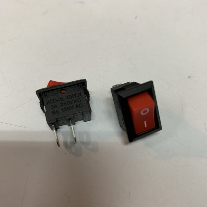 Jual Rocker Switch Saklar Mini 2pin 2 pin 2 p 2p Merah (tanpa lampu ...