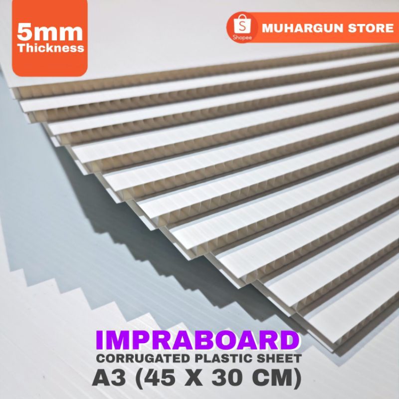 Jual Infraboard Impraboard 5mm A3 45x30 cm / 45 x 30 cm / 30x45 cm PP ...