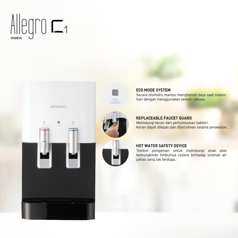 Jual ADVANCE Allegro C1 Water Purifier Reverse Osmosis Dispenser Tanpa ...