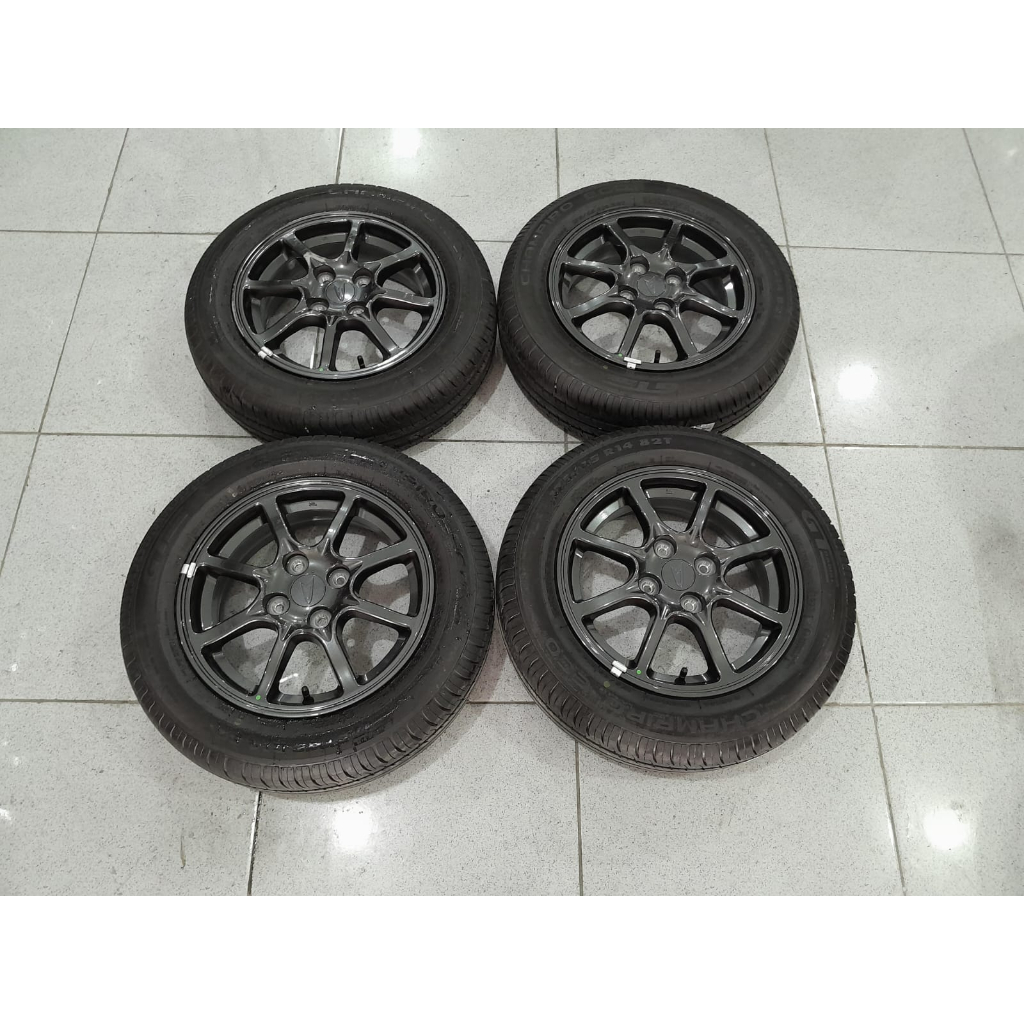 Jual velg mobil bekas murah oem ayla ring 14 pcd 4x100 plus ban | Shopee Indonesia