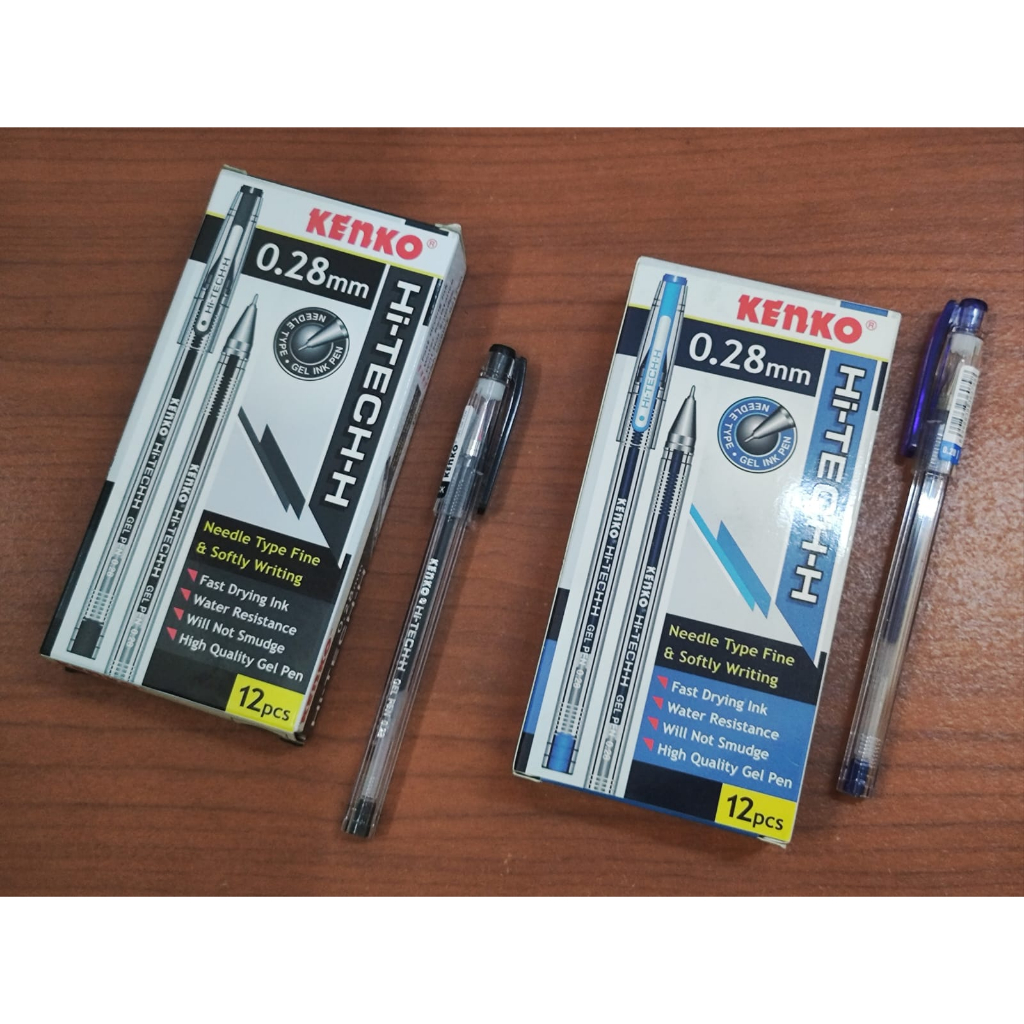 Jual pulpen kenko hi-tech tip 0.28 warna hitam dan biru | Shopee Indonesia