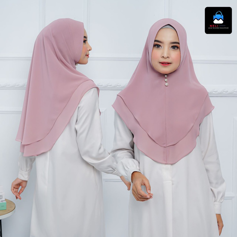 Jual Leila khimar/khimar mini/jilbab pendek/jilbab harian/jilbab ...