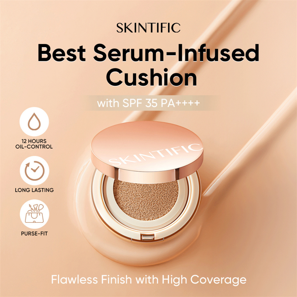Jual Skintific Cover All Perfect Air Cushion SPF35 PA++++ BB Cushion CC Cream Serum Bedak ...