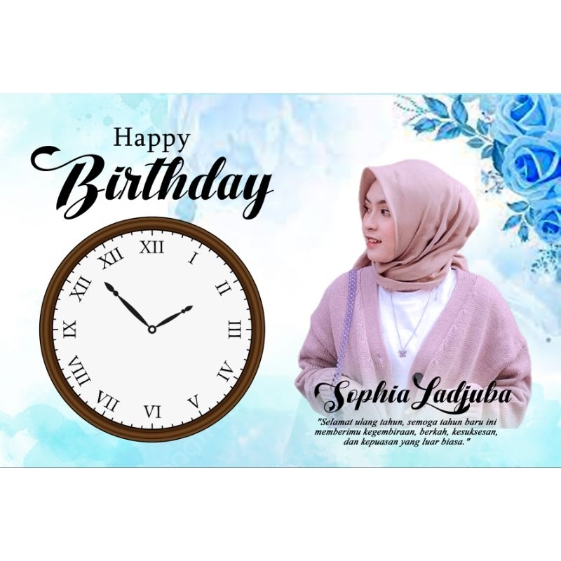 Jual JAM DINDING ULANG TAHUN CUSTOM | Shopee Indonesia