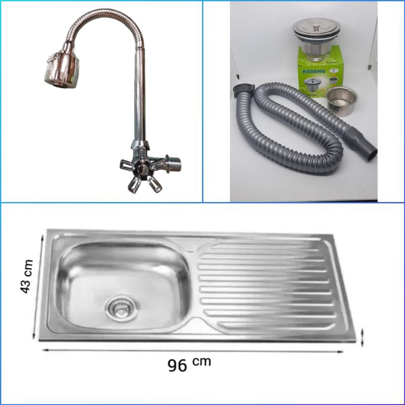 Jual BAK CUCI PIRING STAINLESS SUS 304 PAKET LENGKAP - WASTHAFEL ...