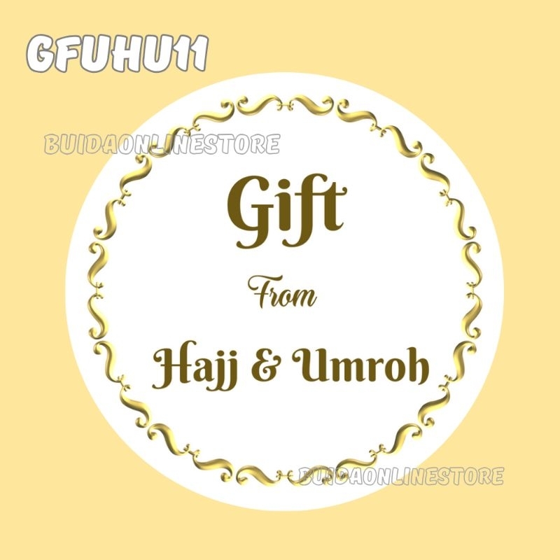 Jual Sticker stiker label Gift From Hajj & Umroh Hangtag dekorasi ...