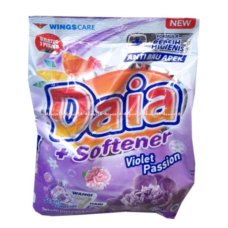 Jual Daia 800gr Detergen Softener Violet Detergent Powder Bubuk Sabun Cuci Pakaian Baju Daiya ...
