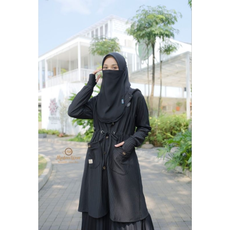 Jual SAFWA LONG OUTER MUSLIMAH ORI MADANI WEAR JACKET OOTD WANITA ...