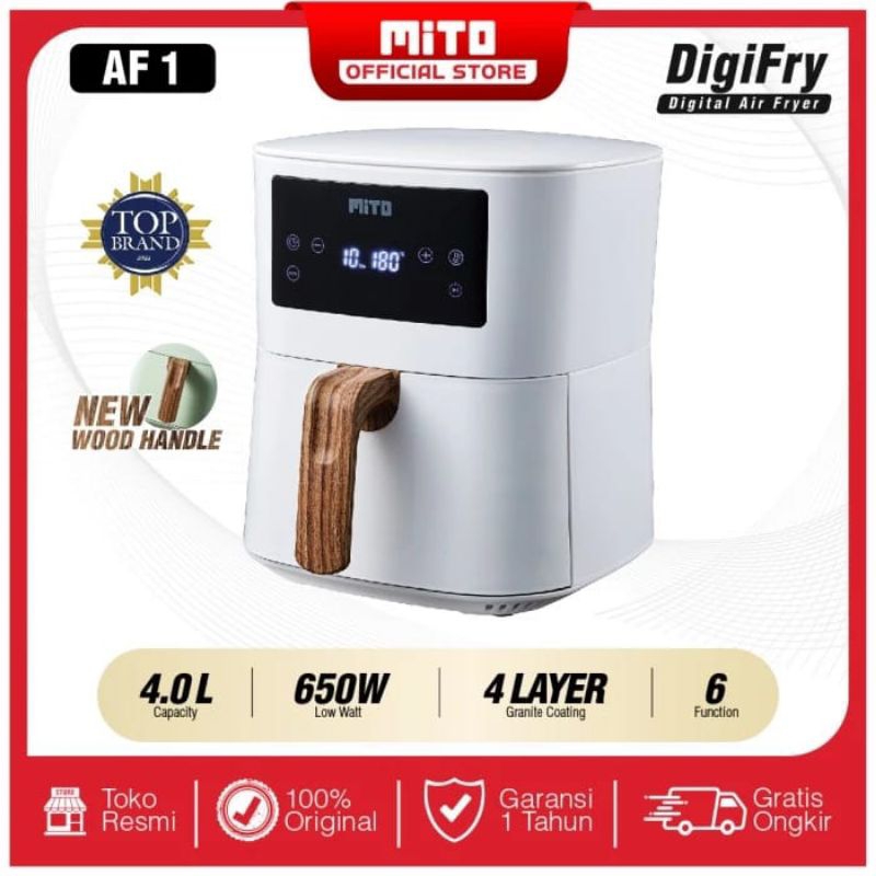 Jual MITO Digital Air Fryer AF1 V2 4L- White | Shopee Indonesia
