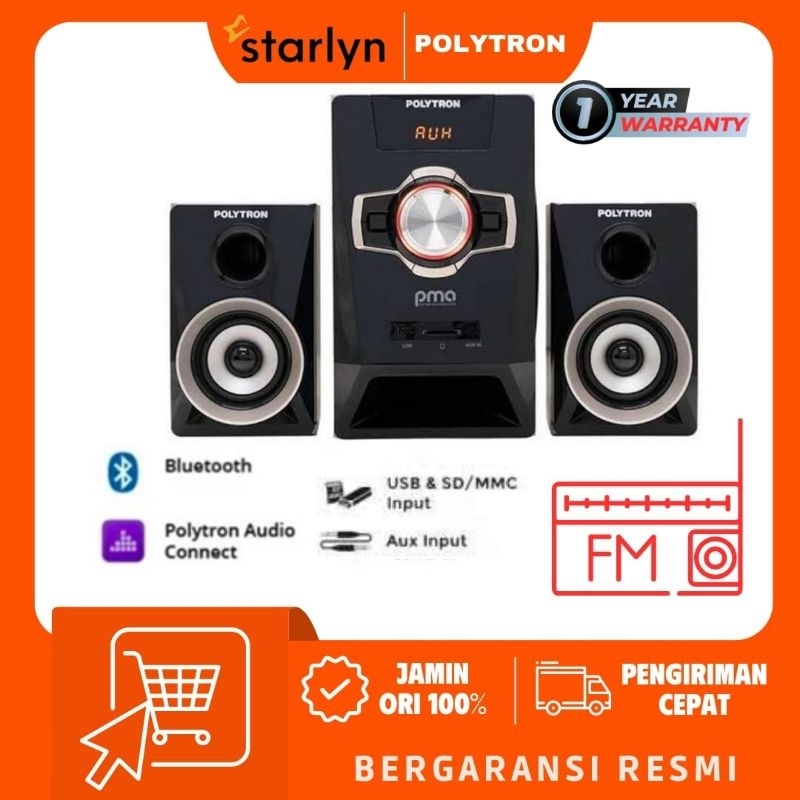 Jual Polytron PMA 9321 Multimedia Speaker PMA 9321 FM RADIO | Shopee Indonesia