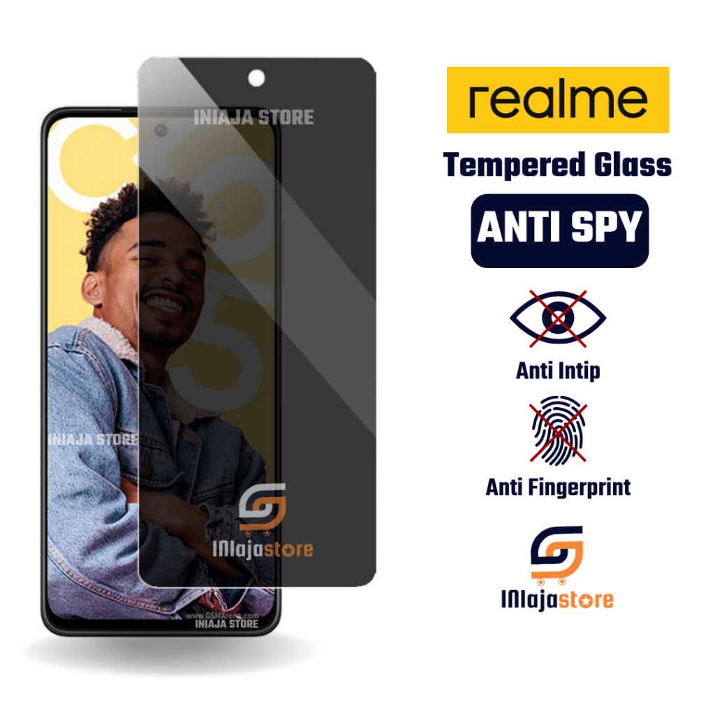 Jual Tempered Glass Anti Spy Realme C71 C75x C75 C67 C65 C63 C61 C55 C55 NFC C53 C53 NFC C51s ...