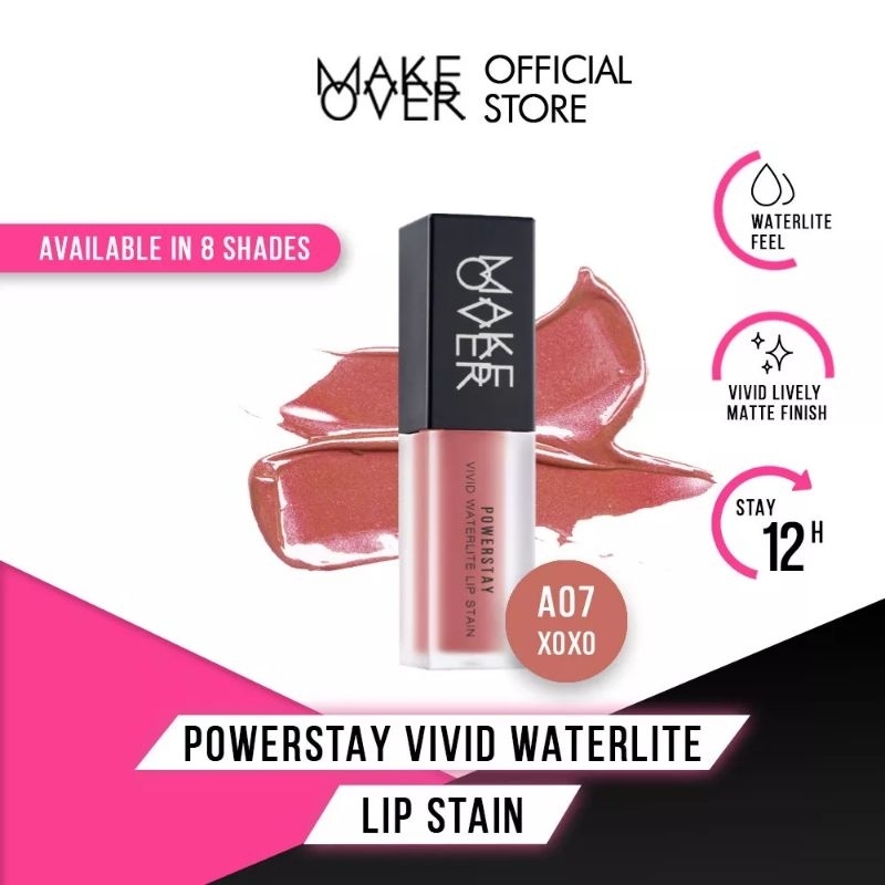Jual MAKEOVER - Powerstay Vivid Waterlite Lip Stain (A07 xoxo) | Shopee Indonesia