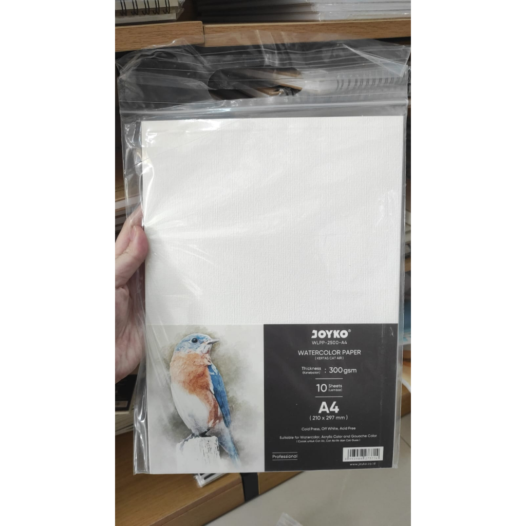Jual Watercolor Paper merk Joyko / V-TEC WLPP-2500 / Kertas Cat Air 200/300 gsm 10 Lembar ...