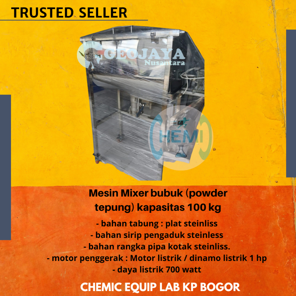 Jual Mesin Mixer bubuk (powder tepung) kapasitas 100 kg (ECO) | Shopee ...