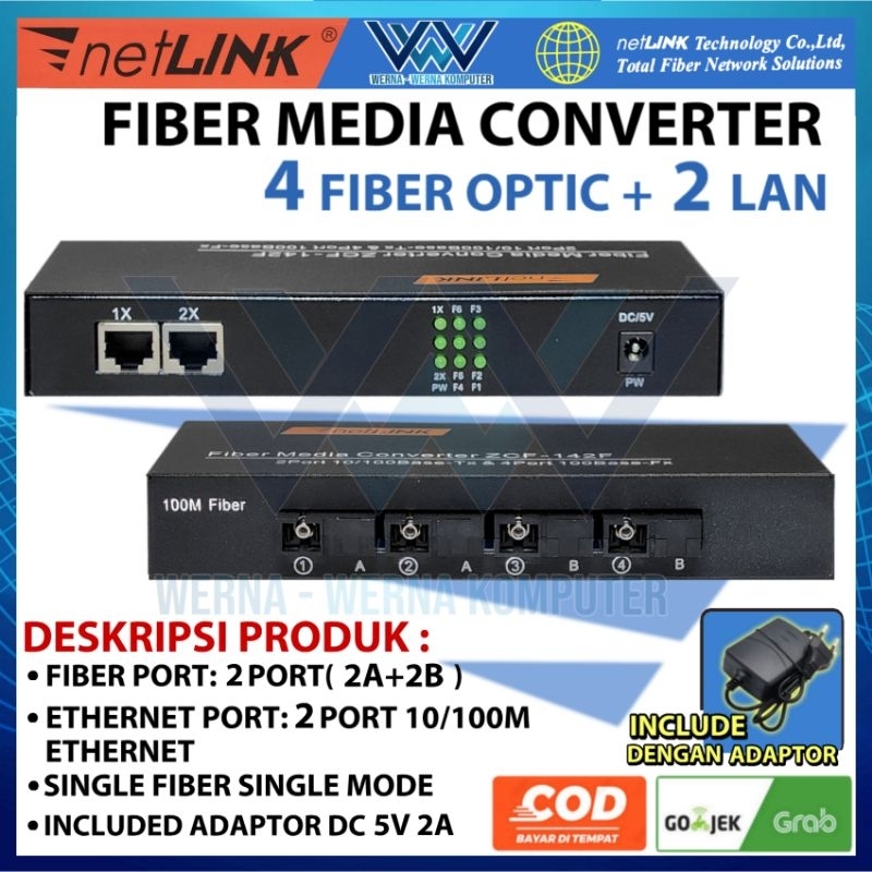 Jual Media Konverter 4 FO 2 LAN 10/100 Ethernet Switch Fiber Optic Media Converter | Shopee ...