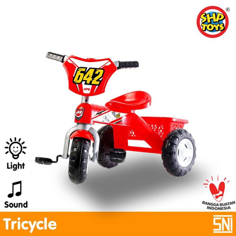Jual SHP Mainan anak sepeda roda tiga gowesan merah NFB 642 | Shopee ...
