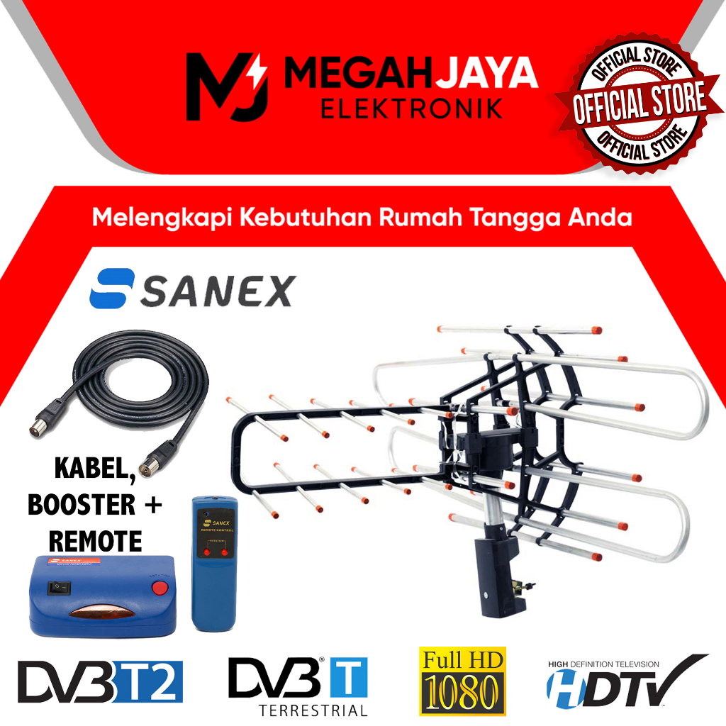 Jual [COD READY] SANEX ANTENA TV DIGITAL + BOOSTER WA 950 TG / WA-850TG / WA 850 TG (FREE KABEL ...