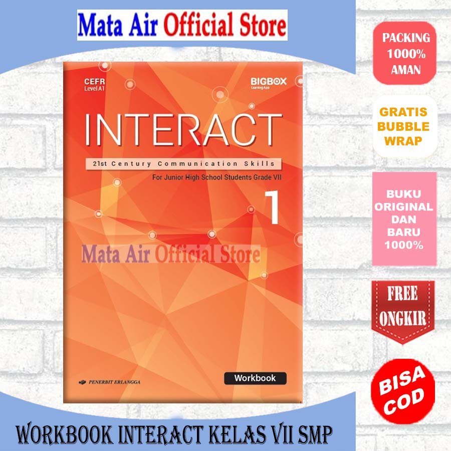Jual ORIGINAL WORKBOOK INTERACT KELAS 7 8 9 SMP/MTs CEFR - ERLANGGA | Shopee Indonesia