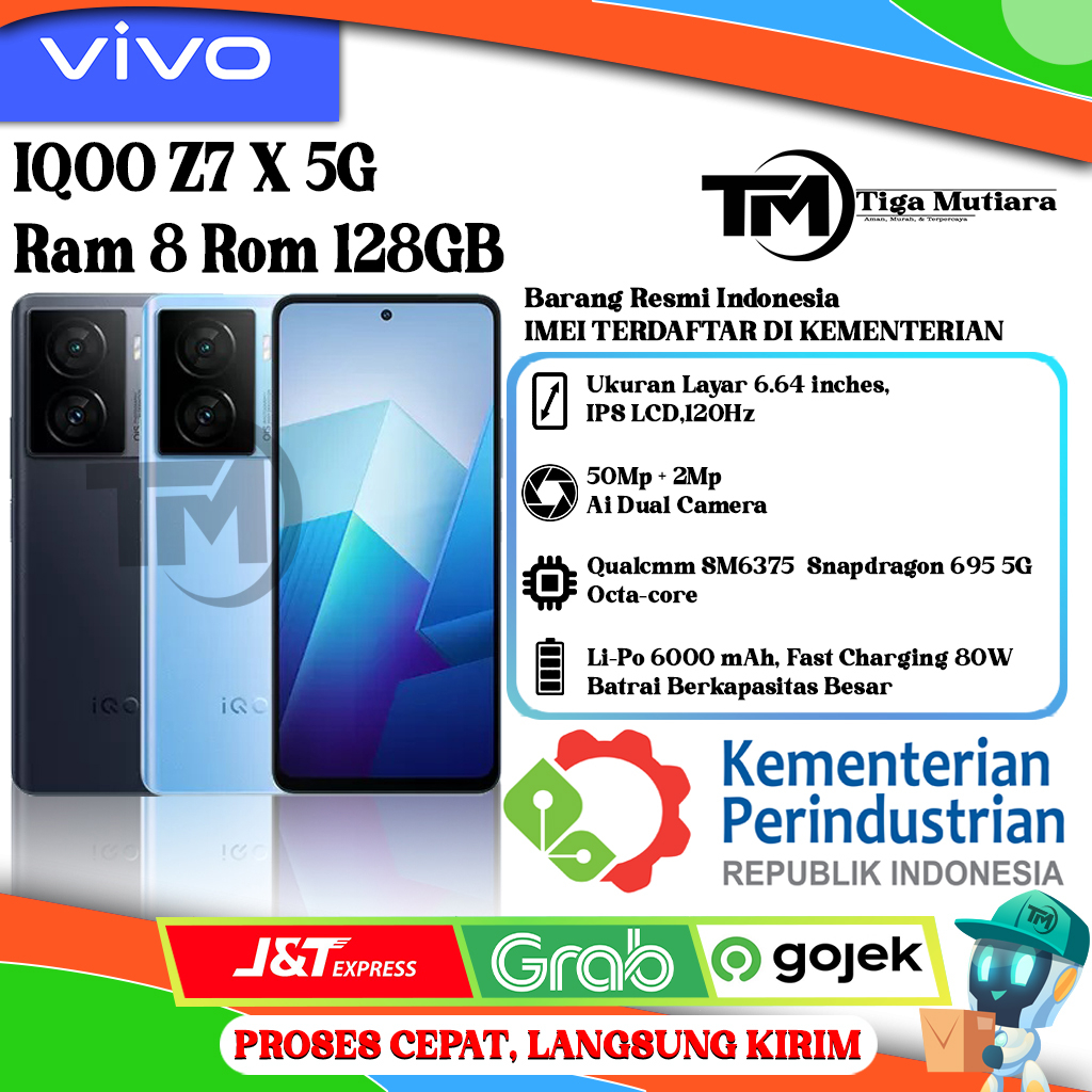 Jual Vivo iQOO Z7X 5G Ram 8 Rom 128GB | Shopee Indonesia